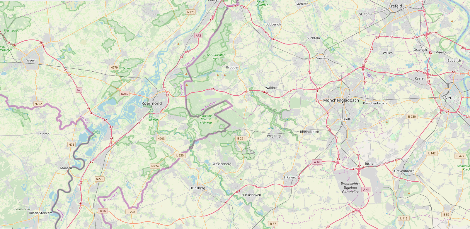 Anreise Angerdorf Rickelrath - Angerdorf Rickelrath